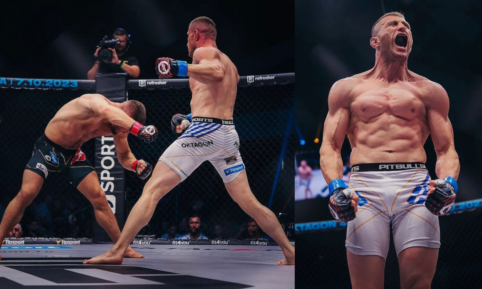 Sieg von Andreas Michailidis beim Oktagon MMA in Frankfurt - SPARTACUS